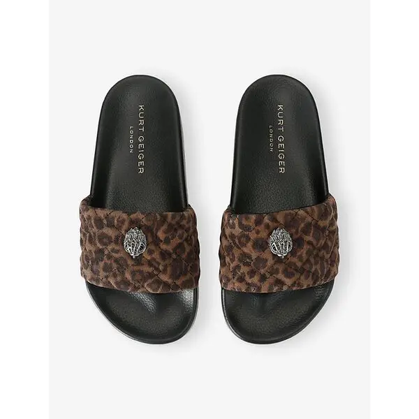 Kurt Geiger Meena Eagle Suede Slides
