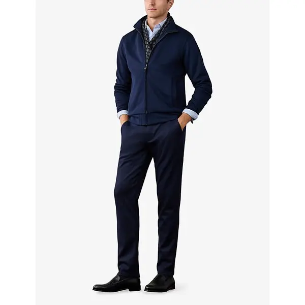HACKETT Travel Zipped Cotton-blend Cardigan