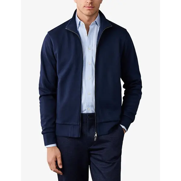 HACKETT Travel Zipped Cotton-blend Cardigan