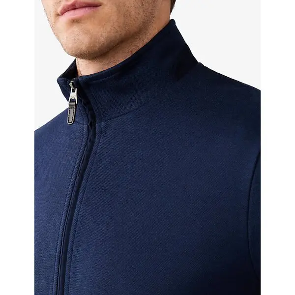 HACKETT Travel Zipped Cotton-blend Cardigan