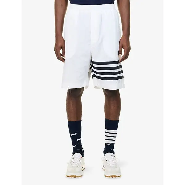 Thom Browne Brand-stripe Ripstop Shorts