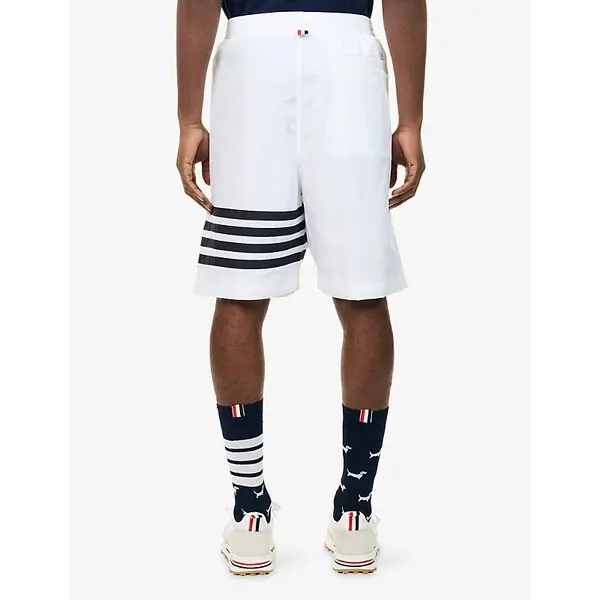 Thom Browne Brand-stripe Ripstop Shorts