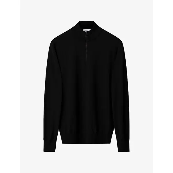 Eton Quarter Zip Knitted Merino-wool Jumper