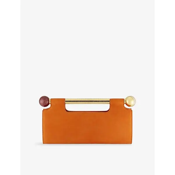 BVLGARI Tubogas Spheres Leather Clutch - Orange