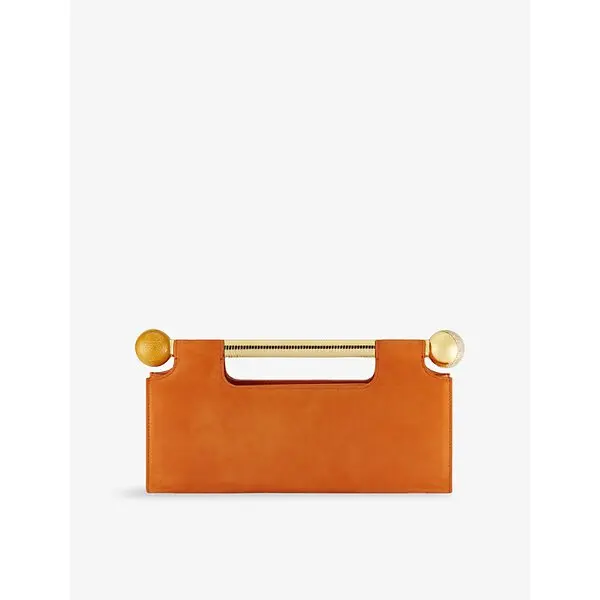 BVLGARI Tubogas Spheres Leather Clutch - Orange