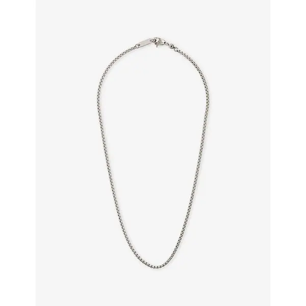 CLOCKS AND COLOURS Rounded Box Chain Stainless-steel Necklace