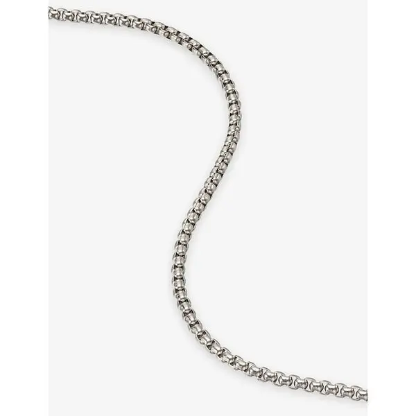 CLOCKS AND COLOURS Rounded Box Chain Stainless-steel Necklace