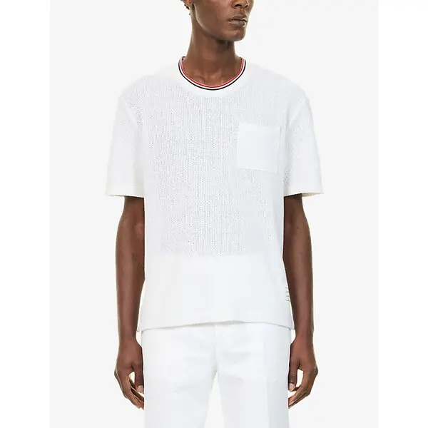Thom Browne Textured Cotton-blend T-shirt