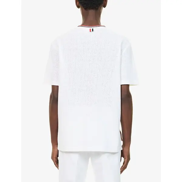 Thom Browne Textured Cotton-blend T-shirt