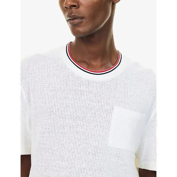 Thom Browne Textured Cotton-blend T-shirt