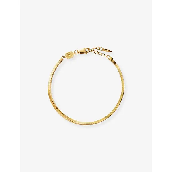 MISSOMA Lucy Williams X Square 18ct Yellow Vermeil Snake Chain Bracelet - Gold