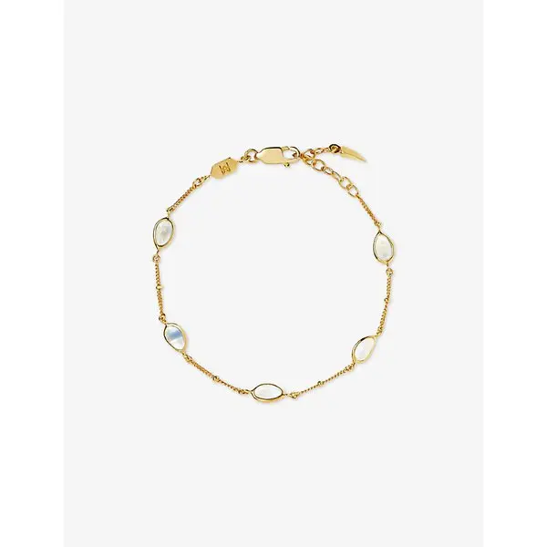 MISSOMA Magma 18ct Yellow Vermeil And Rainbow Moonstone Charm Bracelet - Gold
