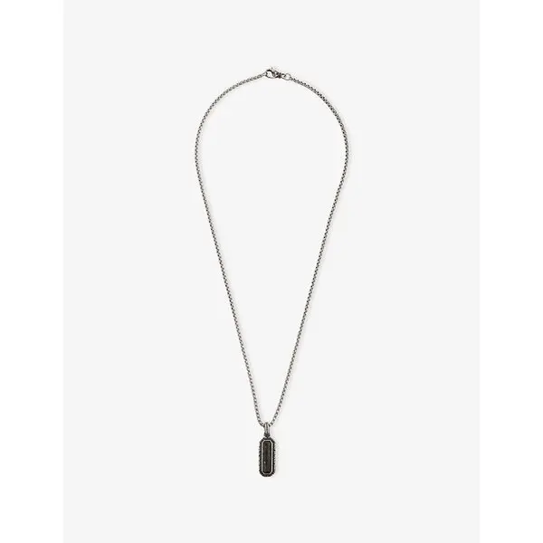 CLOCKS AND COLOURS Seneca Stainless-steel And Kanbaba Jasper Pendant Necklace - Silver