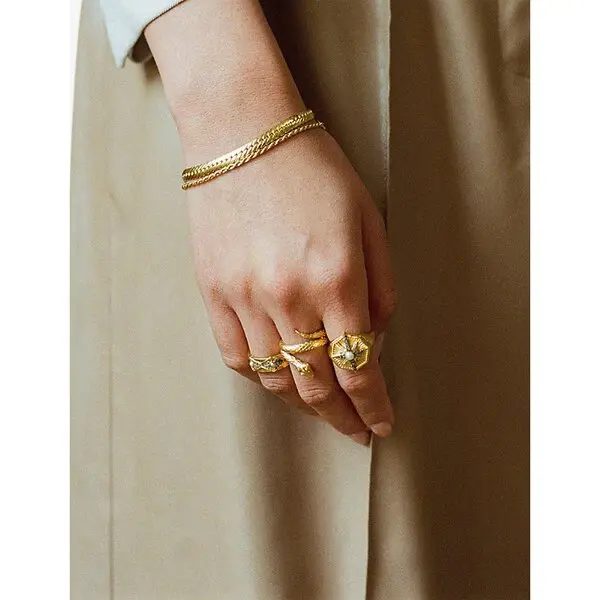 MISSOMA Harris Reed X Coiled Serpent 18ct Yellow -plated Ring