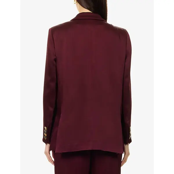 BLAZÉ MILANO Everynight Double-breasted Satin Blazer