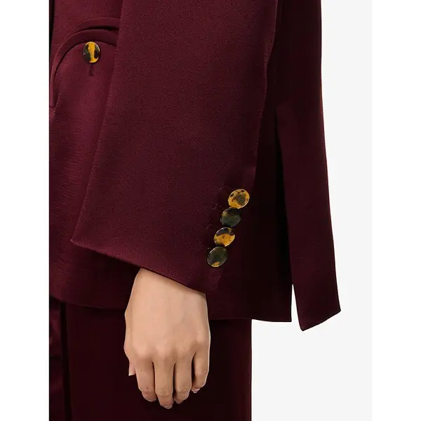 BLAZÉ MILANO Everynight Double-breasted Satin Blazer