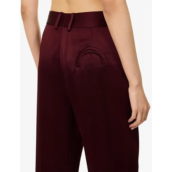BLAZÉ MILANO Fox Pleated Satin Trousers