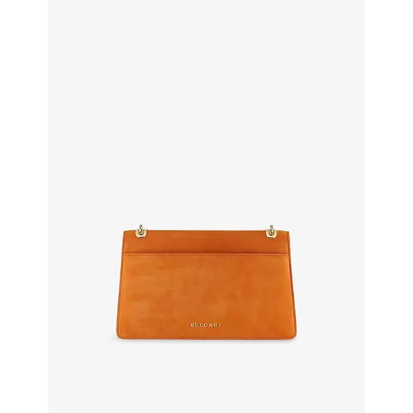 BVLGARI Serpenti Suede Shoulder Bag
