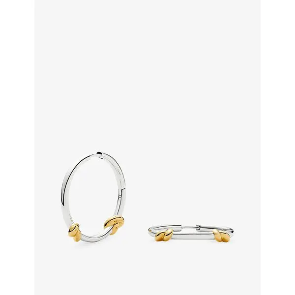 MISSOMA Lucy Williams Medium Knot 18ct Gold And Silver Plated Brass Hoop Earrings - Mixed