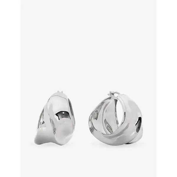 Monica Vinader Nomade Bold Medium Sterling- Hoops - Silver