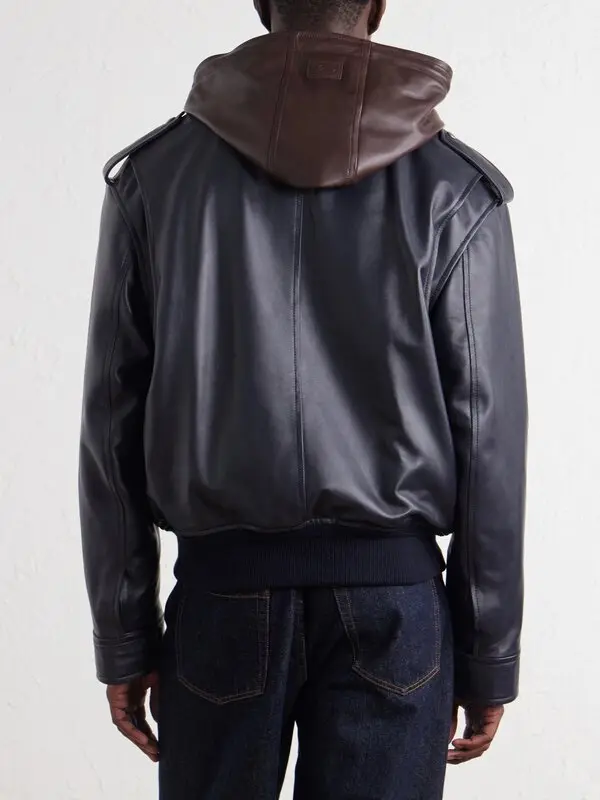Loewe Leather Hooded Jacket