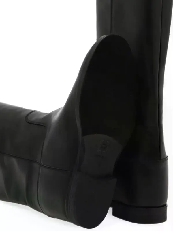 VIA ROMA 15 V-logo Knee-high Leather Boots