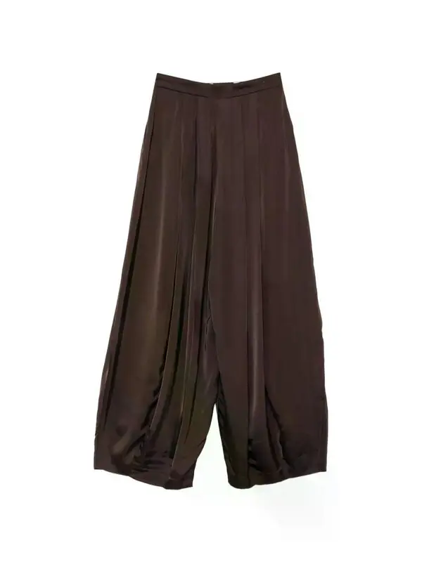 Viktor & Rolf Pleated Concealed-fastening Palazzo Pants