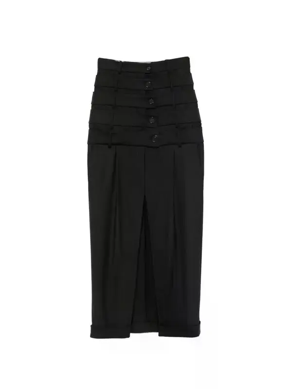Viktor & Rolf Multi-layered Buttoned Maxi Skirt