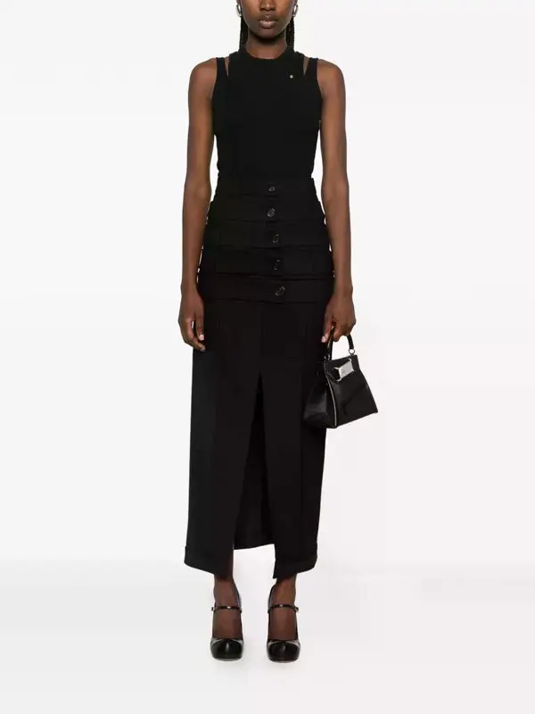 Viktor & Rolf Multi-layered Buttoned Maxi Skirt