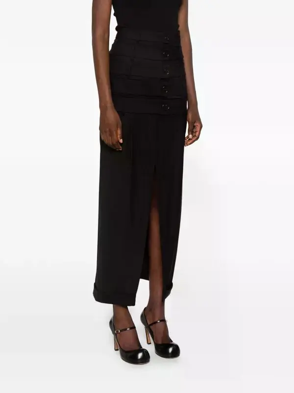 Viktor & Rolf Multi-layered Buttoned Maxi Skirt