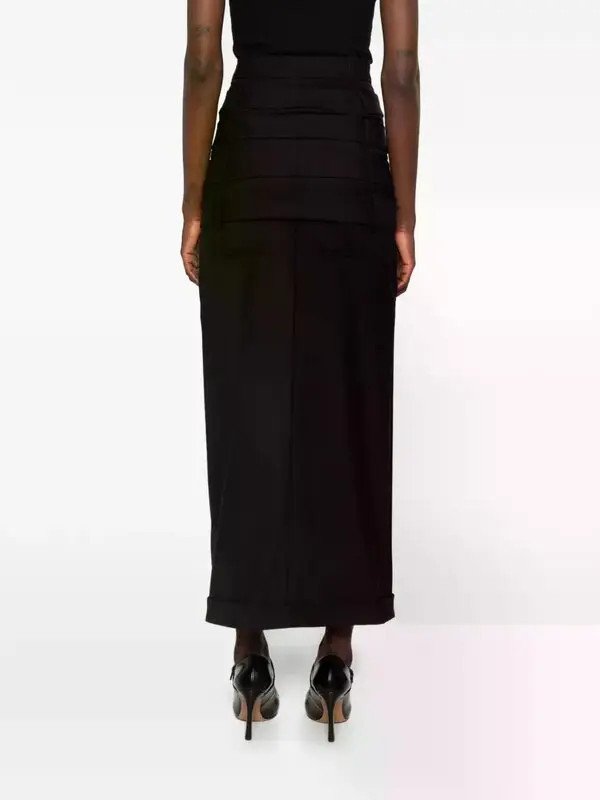 Viktor & Rolf Multi-layered Buttoned Maxi Skirt