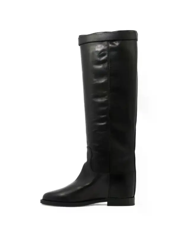 VIA ROMA 15 Buckled Leather Boots