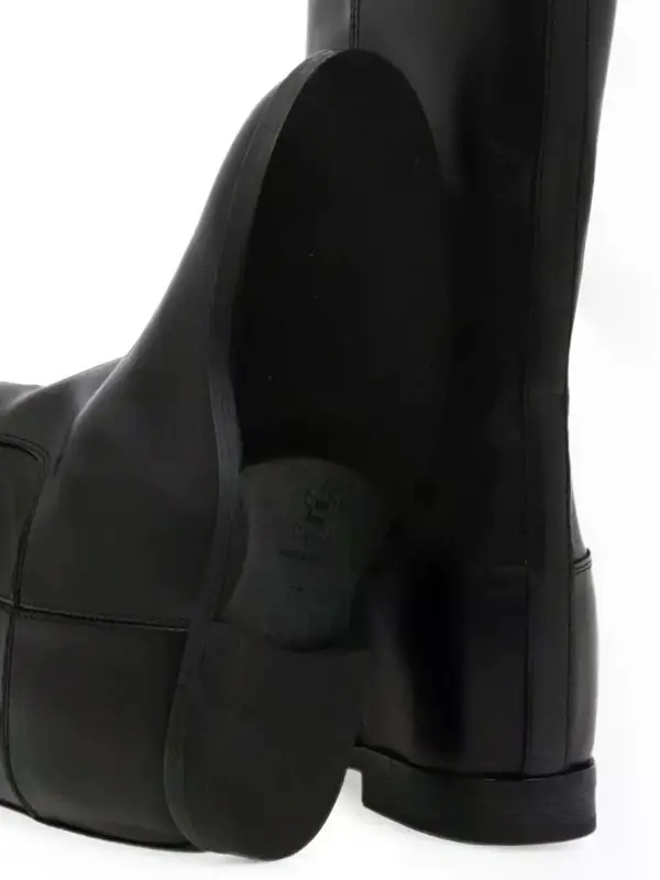 VIA ROMA 15 Buckled Leather Boots