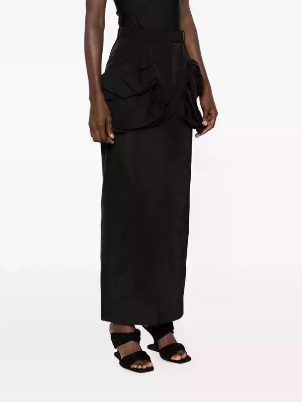Viktor & Rolf Pleated-pocket Maxi Skirt