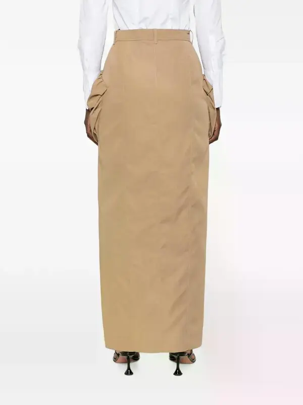 Viktor & Rolf Pleated-pocket Maxi Skirt