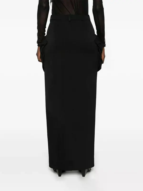 Viktor & Rolf Pleated-pocket Pencil Maxi Skirt