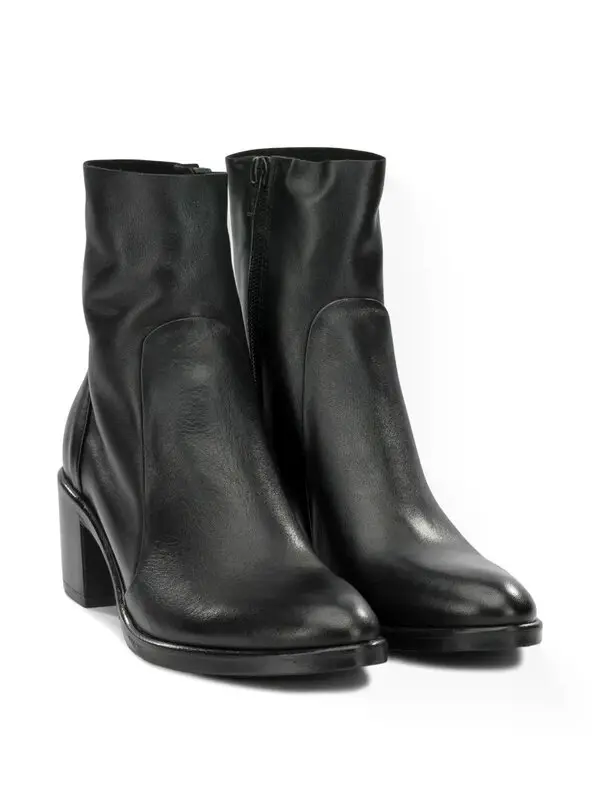 STRATEGIA SHOES Say Leather Ankle Boots - Black