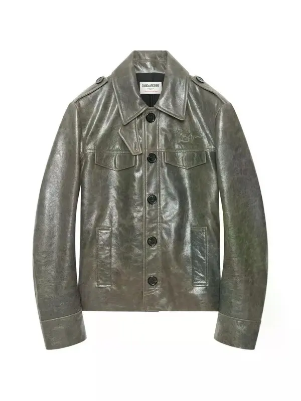 Zadig&Voltaire Leather Jacket - Grey