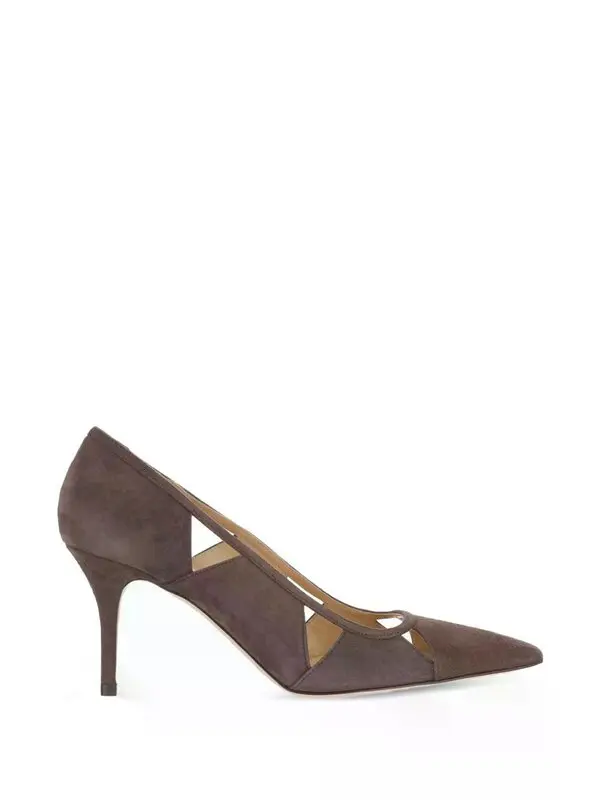ARTEANA Cut-out Suede Pumps - Brown