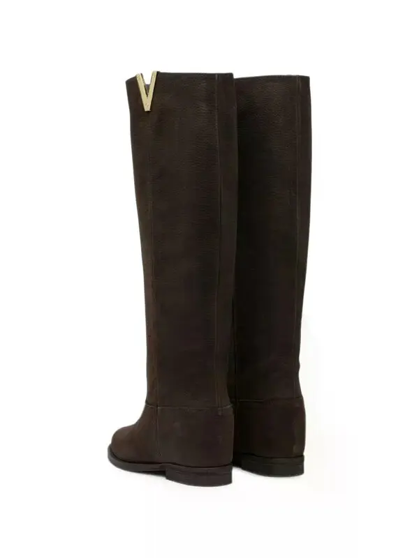 VIA ROMA 15 Logo-plaque Leather Boots