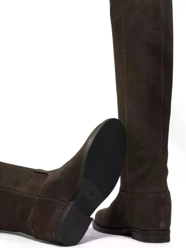 VIA ROMA 15 Logo-plaque Leather Boots
