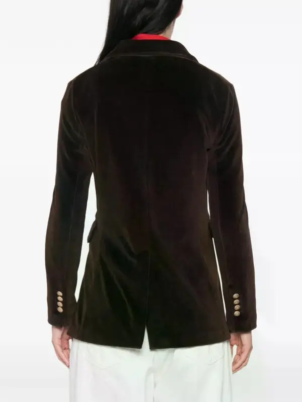 CIRCOLO 1901 Double-breasted Velvet Jacket - Brown