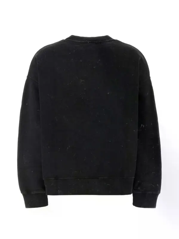 GANNI Graphic-print Cotton Sweatshirt - Black