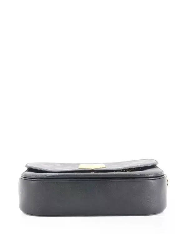 LOUIS VUITTON Monogram Leather Shoulder Bag - Black