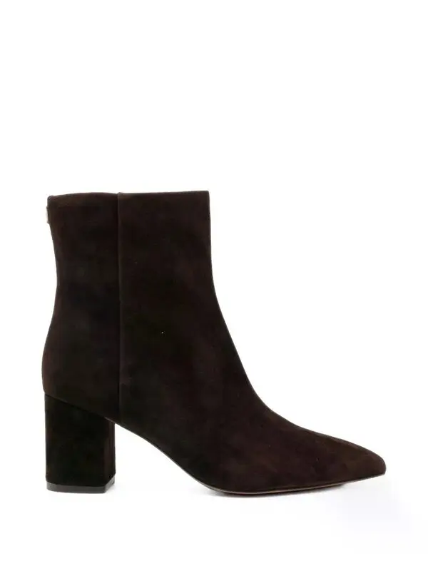 TWINSET Suede Pointed-toe Ankle Boots - Brown