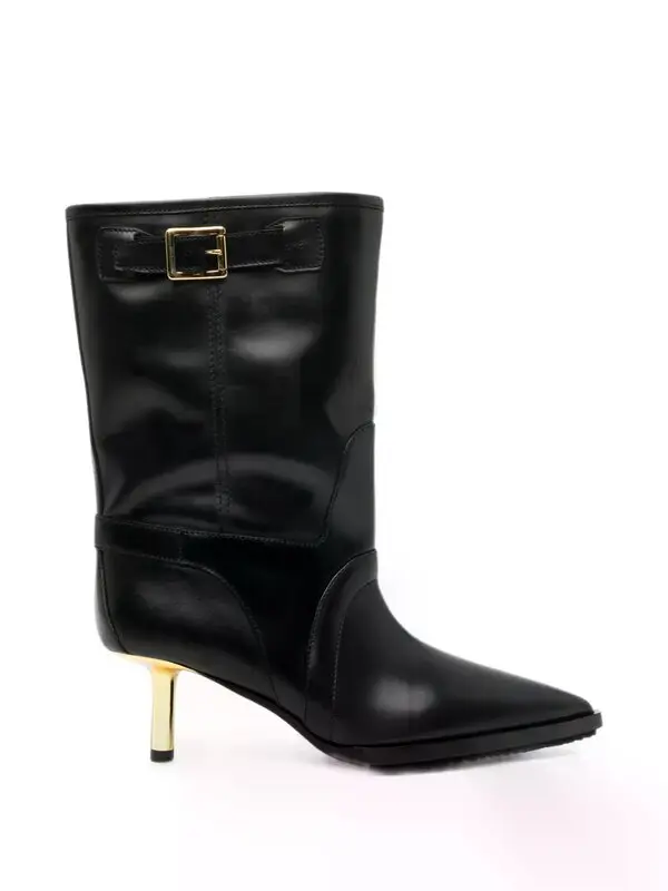 Sacai Pointed-toe Buckled Ankle Boots - Black