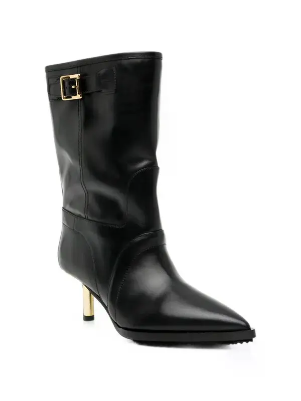 Sacai Pointed-toe Buckled Ankle Boots