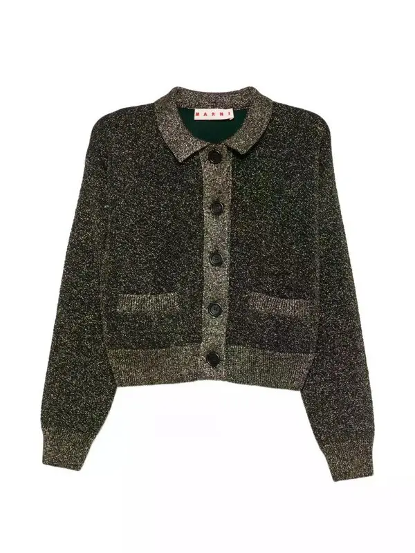 Marni Glitter-effect Button-up Cardigan