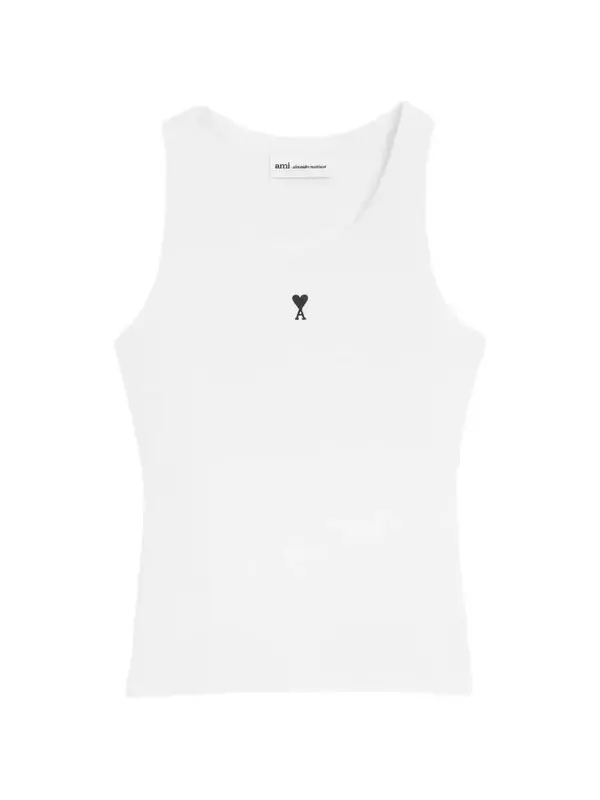 AMI Paris Cotton De Coeur Tank Top
