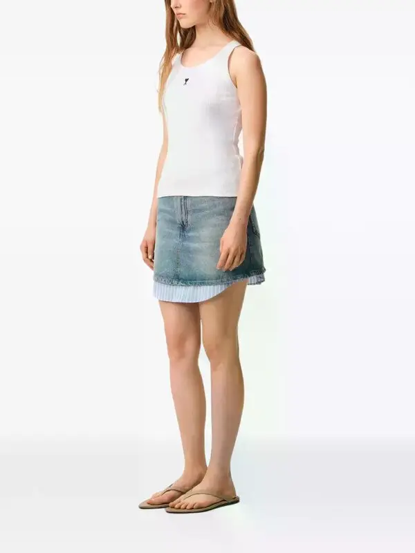 AMI Paris Cotton De Coeur Tank Top